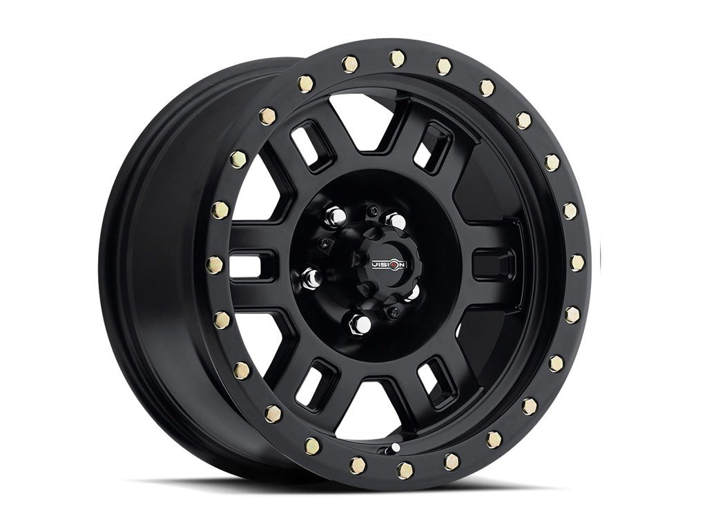 Vision 398 Manx - Matte Black - 15 X 8" - 5 ON 4.5" - 3.75" B.S.