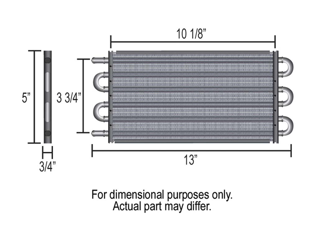Derale 4 Pass 13" Dyno-Cool Series 6000 Aluminum Transmission Cooler