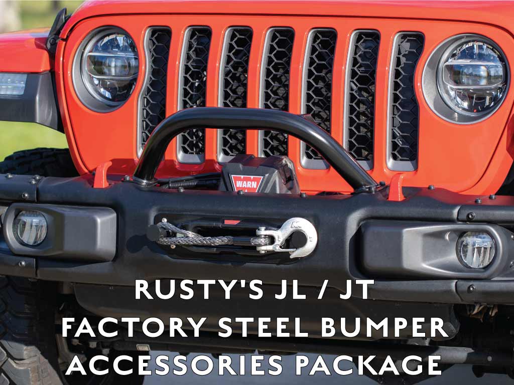 Rusty's JL / JT Factory Steel Bumper Accessories Package for 2018+ JL