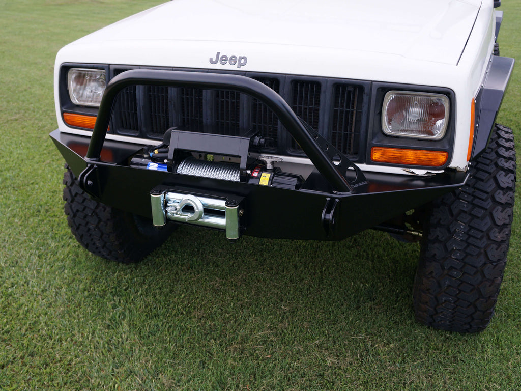 Rusty's Bumper - Front Trail Bumper w/ Upright Winch Mount - XJ