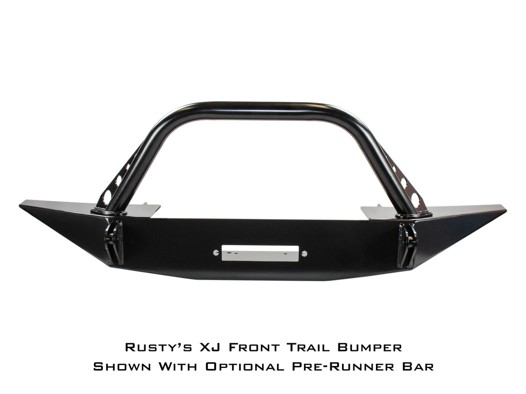 Rusty's Bumper - Front Trail Bumper w/ Upright Winch Mount - XJ
